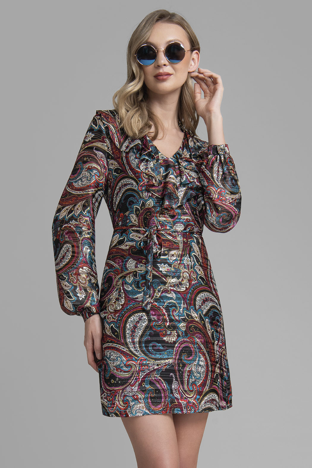 Vestido Estampado Con Olanes – CHERRY Online